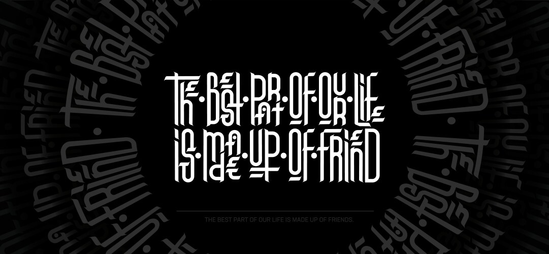 Calligraphic lettering template in gothic style Vector Image