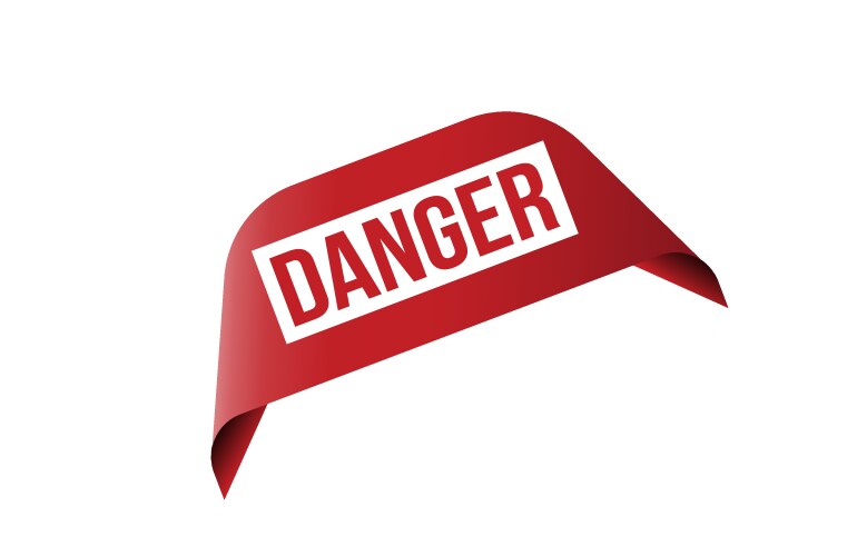 False red ribbon label banner open available now Vector Image