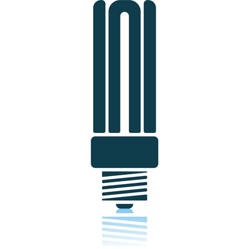 Energy saving light bulb icon in simple style Vector Image