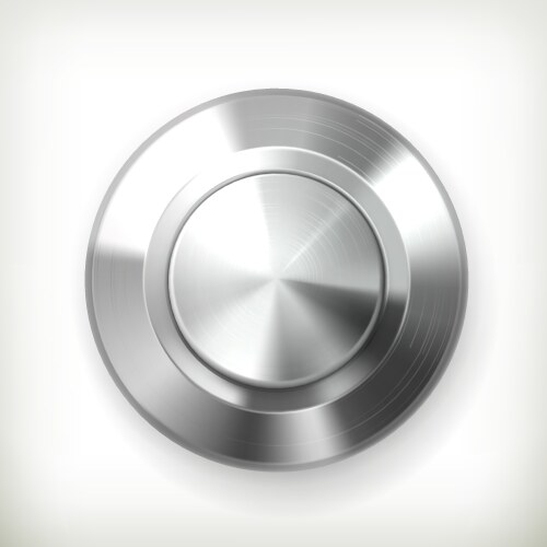 Metal button icon Royalty Free Vector Image - VectorStock