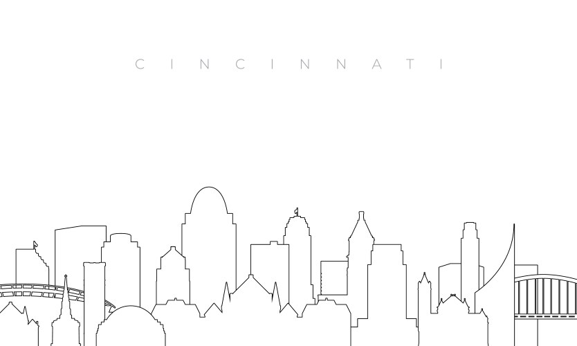 Cincinnati Skyline Vector Images (over 100)