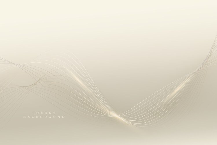 Premium golden flowing smooth lines background Vector Image