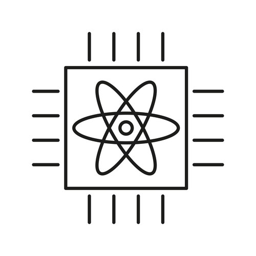 Quantum Computing Icons - Line Art – Royalty-Free Vector | VectorStock