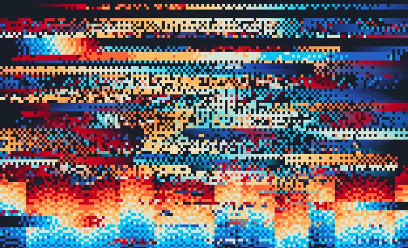 Tv pixel noise grain screen background Royalty Free Vector
