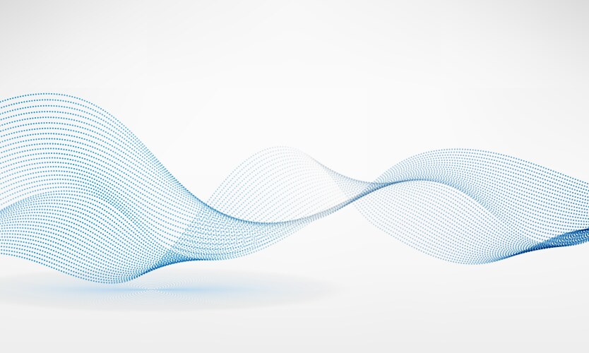Blue high-tech background with waves Royalty Free Vector