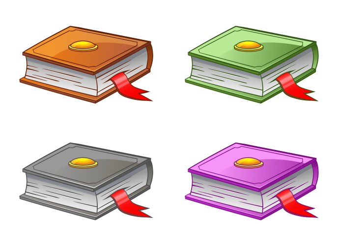 Books design isolated on white background Vector Image