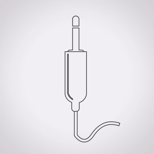 Audio jack icon design template Royalty Free Vector Image