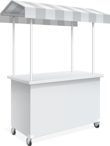 Set of realistic trade exhibition stand or white Vector Image