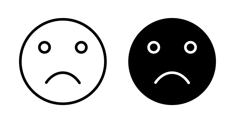 Sad icon Royalty Free Vector Image - VectorStock