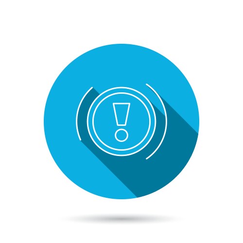 Warning icon dashboard sign Royalty Free Vector Image