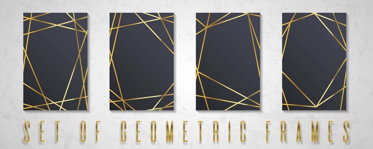 Golden Geometric Border Royalty Free Vector Image