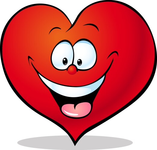 Happy Valentine Heart Cartoon – Royalty-Free Vector | VectorStock