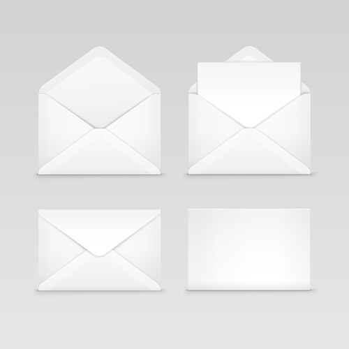 White blank envelope isolated Royalty Free Vector Image
