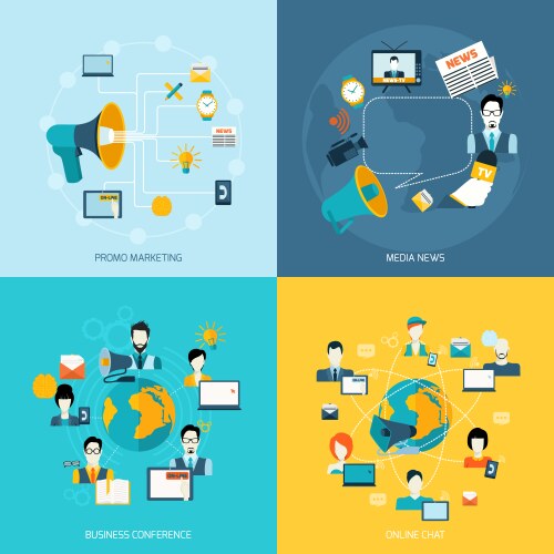 Communication Flat Vector Images (over 910,000)