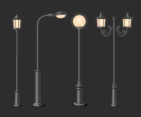 Realistic floor lamp 3d closeup render Royalty Free Vector