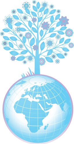 World Globe Illustration Royalty Free Vector Image