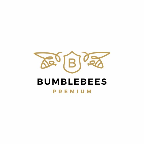 Bee logo Royalty Free Vector Image - VectorStock
