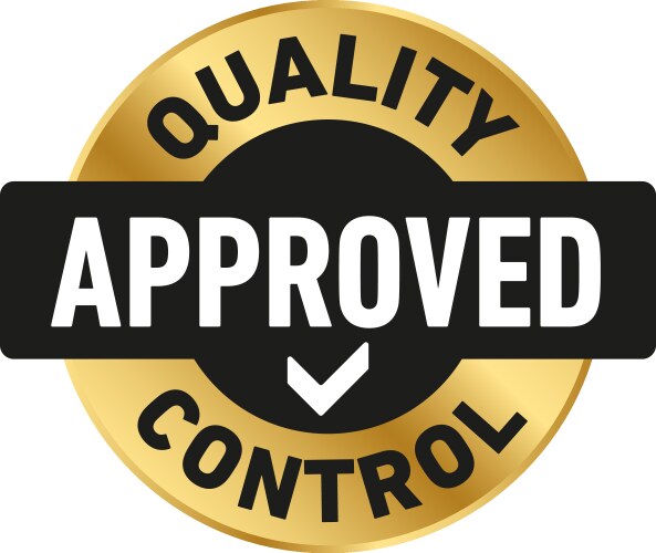 Quality control approved icon Royalty Free Vector Image
