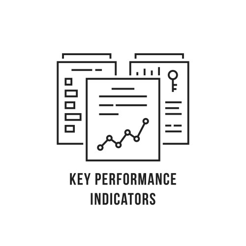 Employee performance evaluation blue gradient Vector Image