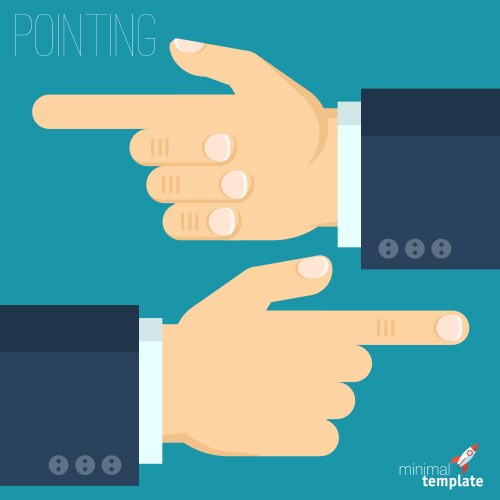 Pointing finger hand Royalty Free Vector Image
