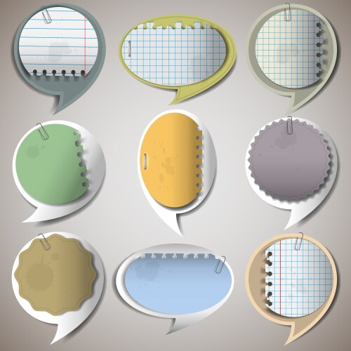 Speech and thought blobs Royalty Free Vector Image