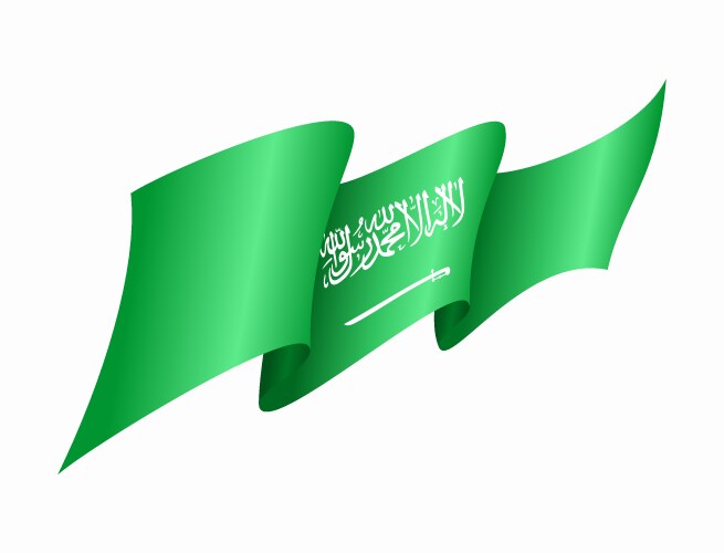 Saudi arabian flag stickers and labels Royalty Free Vector
