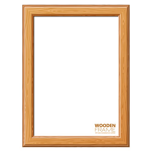 Empty wooden frame Royalty Free Vector Image - VectorStock