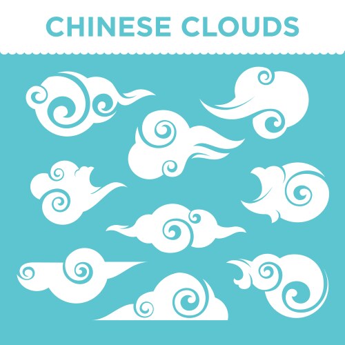 Chinese clouds smoke seamless pattern Royalty Free Vector
