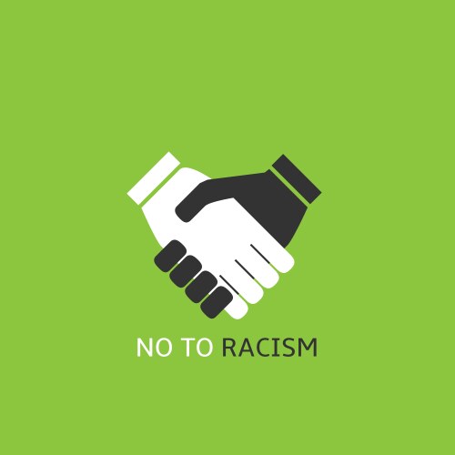 Stop racism hands with different skin colors Vector Image