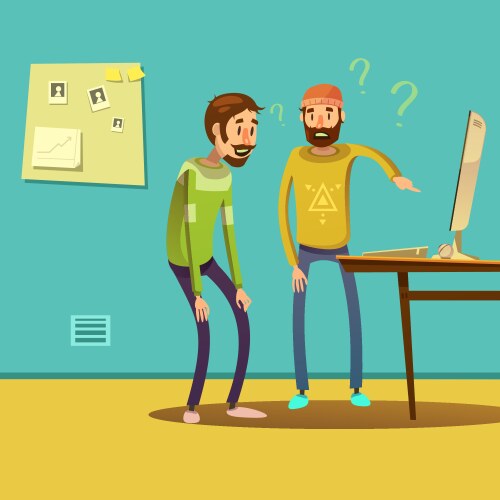 Business coworkers cartoons Royalty Free Vector Image