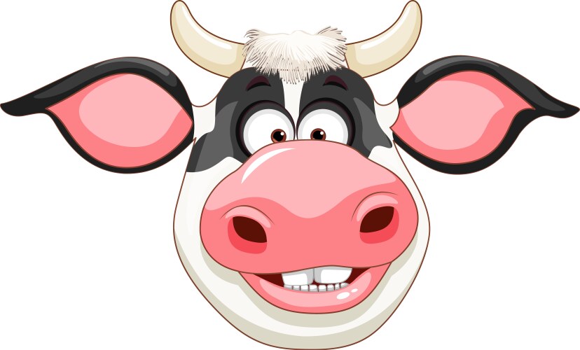 Cute cow cartoon character Royalty Free Vector Image