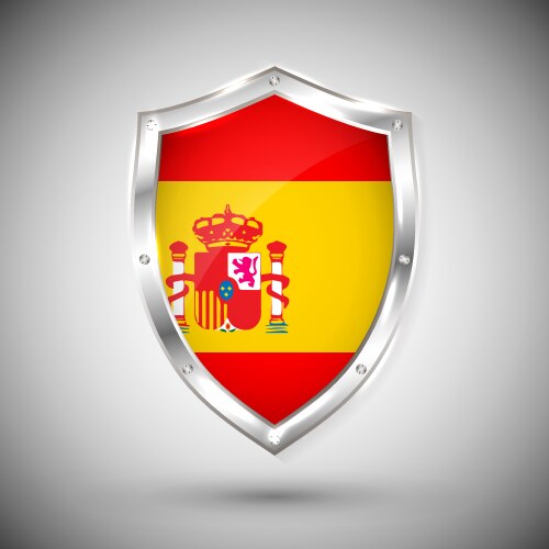 Old shield with flag Royalty Free Vector Image