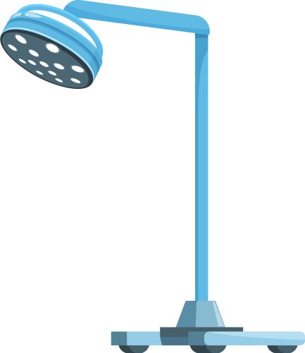 Surgical lamp standing in operating room Vector Image