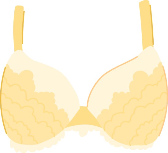 Feminine bra lace cartoon Royalty Free Vector Image