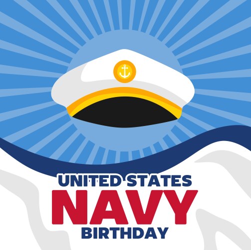 United states navy birthday for all navy soldiers Vector Image