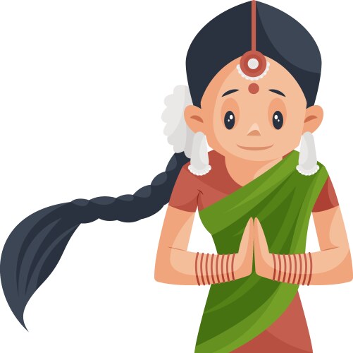 Red indian girl Royalty Free Vector Image - VectorStock