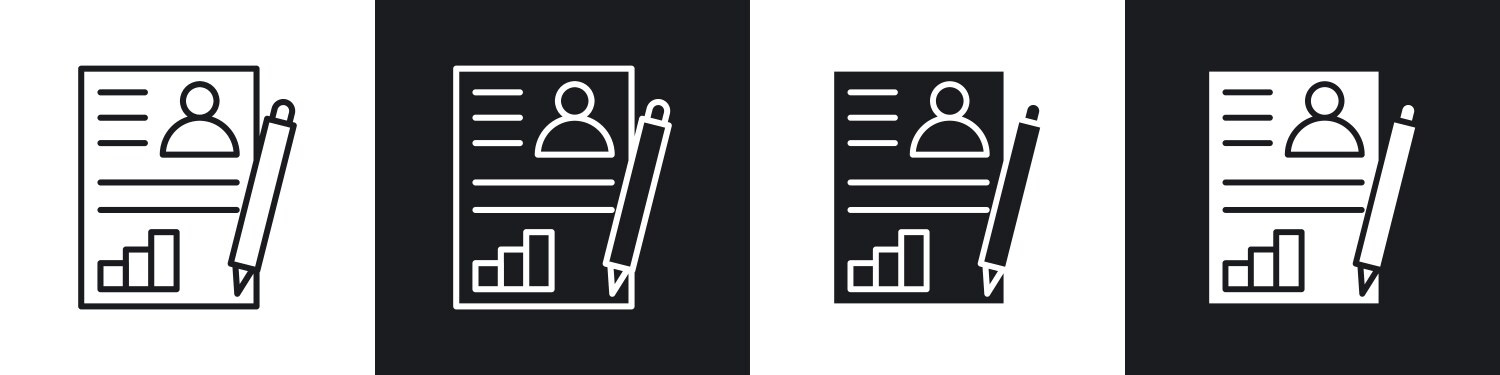 Job description icon Royalty Free Vector Image