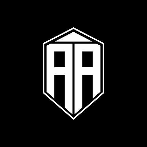 Aa monogram logo isolated with a rotating circle Vector Image