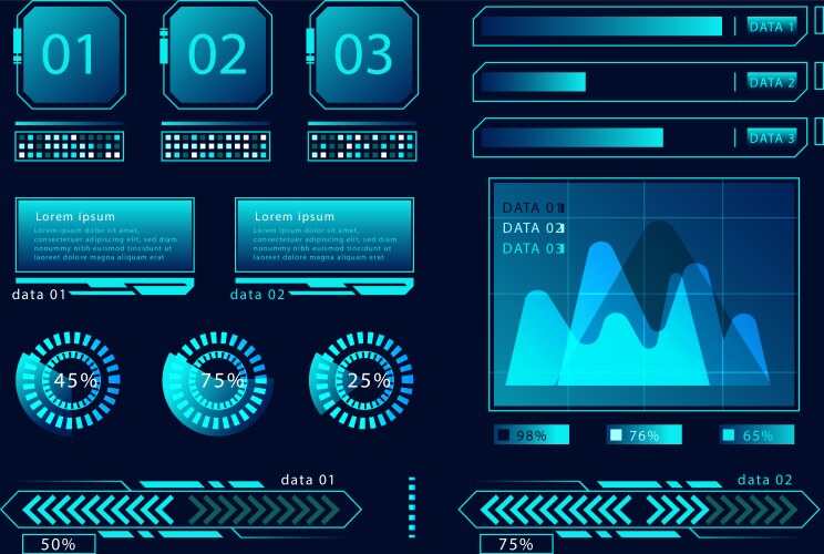 Futuristic infographic concept Royalty Free Vector Image