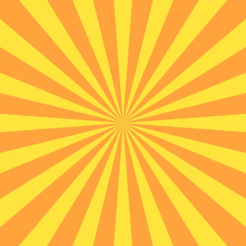 Red and orange sunburst background radial rays Vector Image