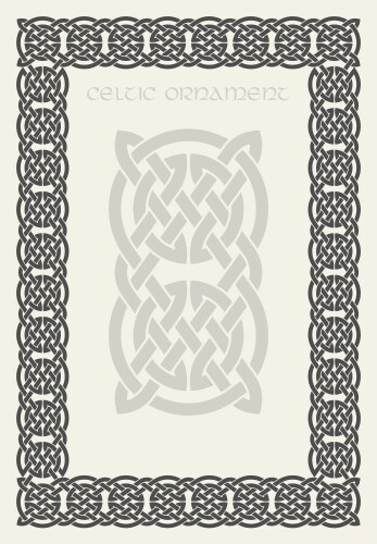 Coptic ornament frame border corners Royalty Free Vector