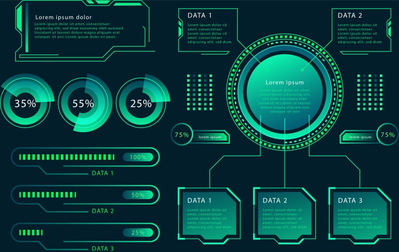 Futuristic infographic concept Royalty Free Vector Image