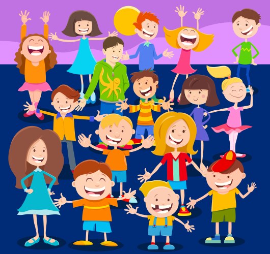 People in the crowd cartoon Royalty Free Vector Image