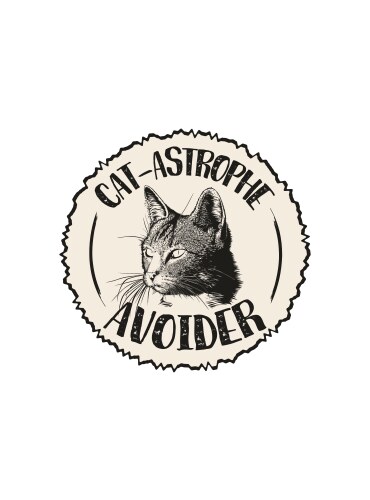 Cat astrophe avoider Royalty Free Vector Image