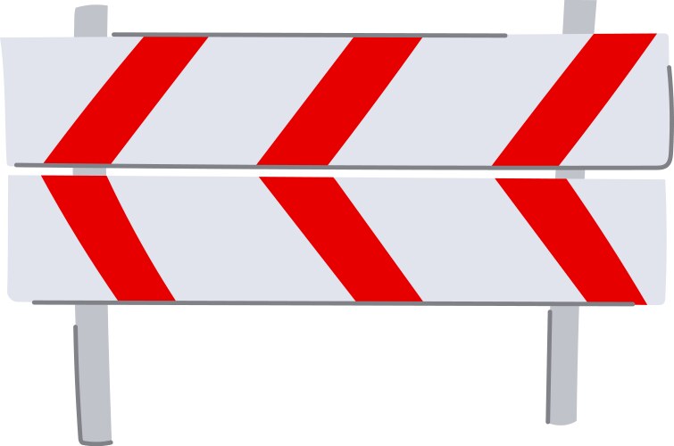 View guard rails cartoon Royalty Free Vector Image