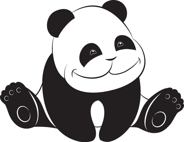 Cute prince panda baby boy Royalty Free Vector Image