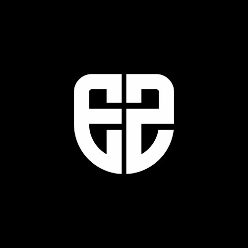 Ez logo monogram with shield shape design template