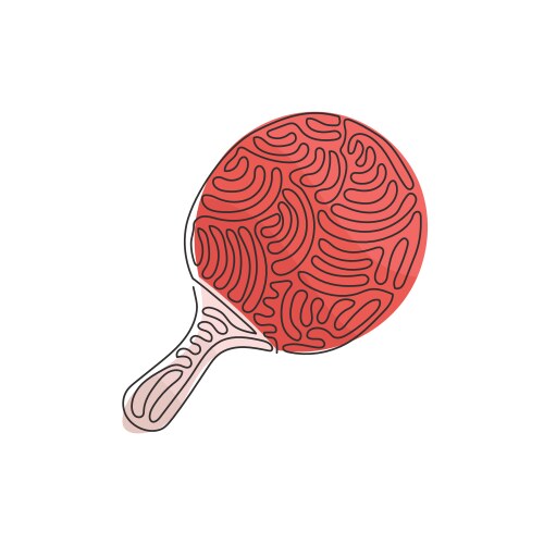 Single one line drawing ping pong paddle table Vector Image