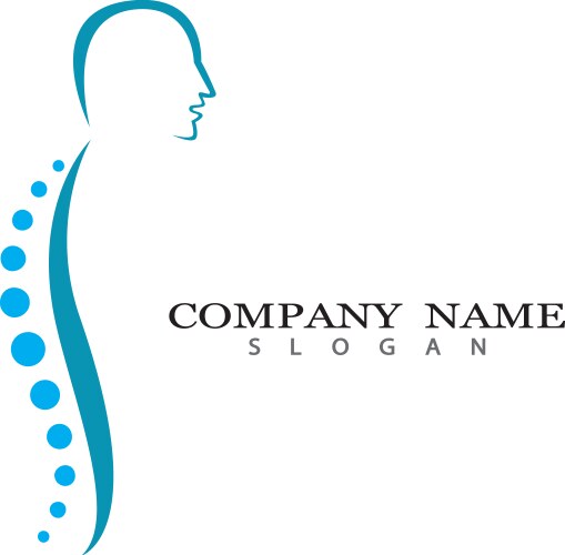 Spine mri logo template back disease vertebrae Vector Image