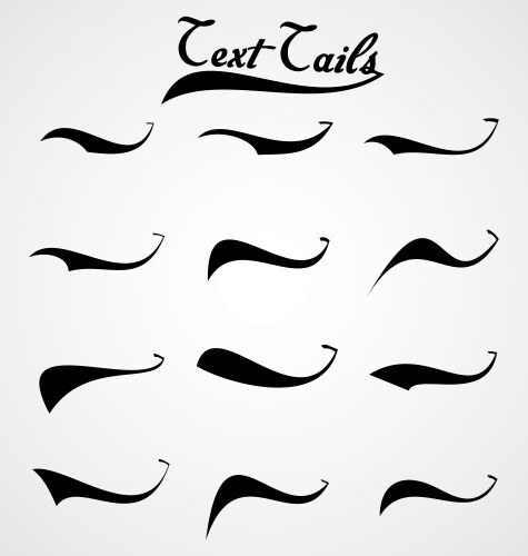 Text tails solid Royalty Free Vector Image - VectorStock